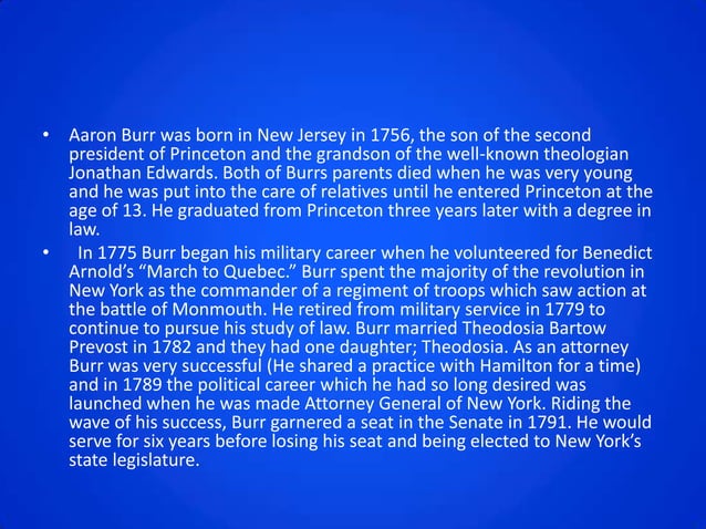 Burr hamilton duel | PPTX