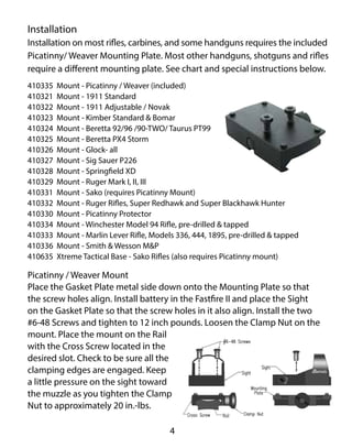 Burris FastFire 2 Instruction Manual | Optics Trade | PDF