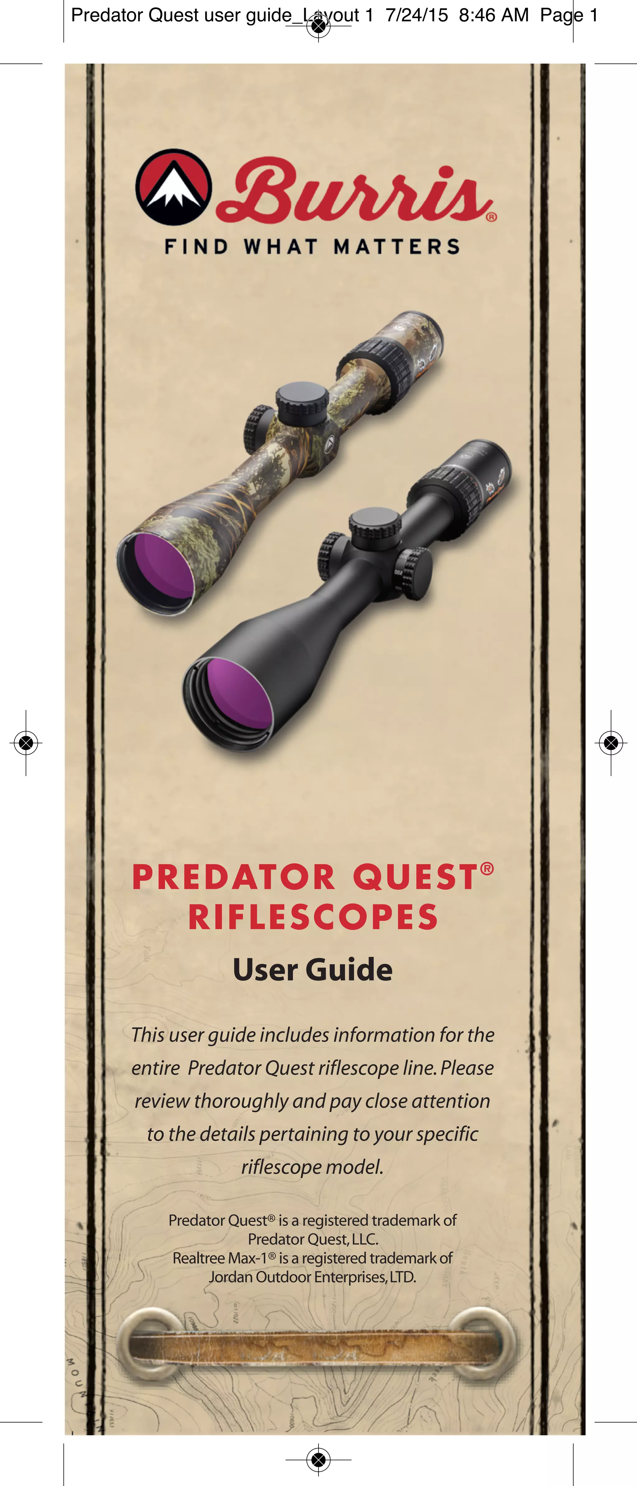 Burris Predator Quest Instruction Manual | PDF