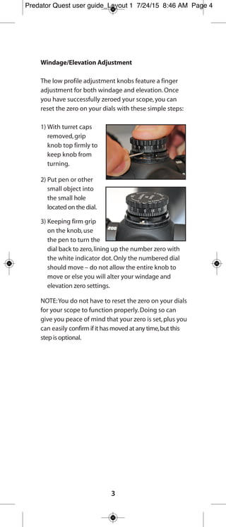 Burris Predator Quest Instruction Manual | PDF