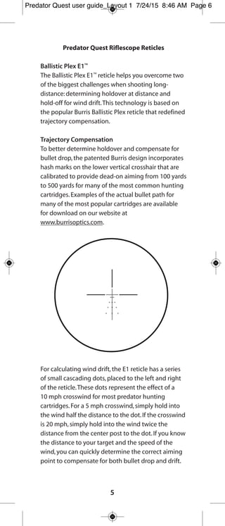 Burris Predator Quest Instruction Manual | PDF