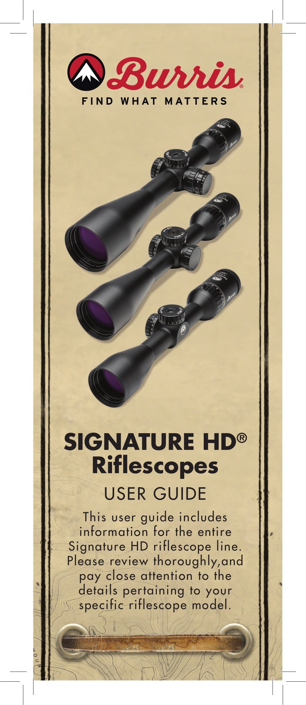 Burris Signature HD Instruction Manual | Optics Trade | PDF