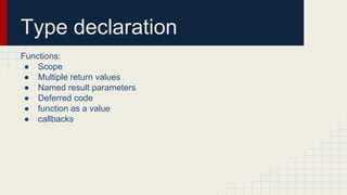 Burrowing through go! the book | PPT