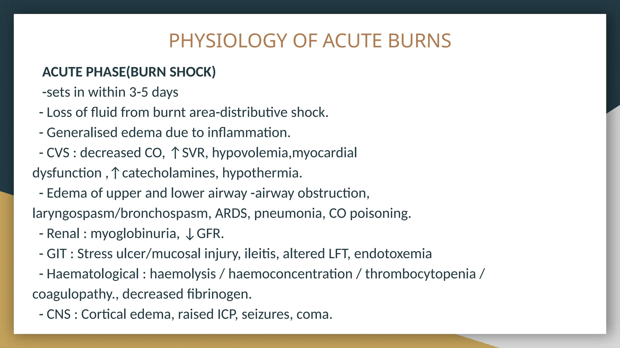 Anesthesia in burn injury patient- case presentation | PPTX