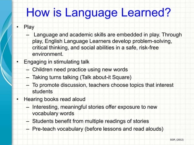Literacy Development for Young ELLs | PPTX | Education