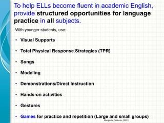 Literacy Development for Young ELLs | PPTX | Education