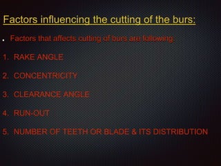 Burs in dentisty ashish | PPTX