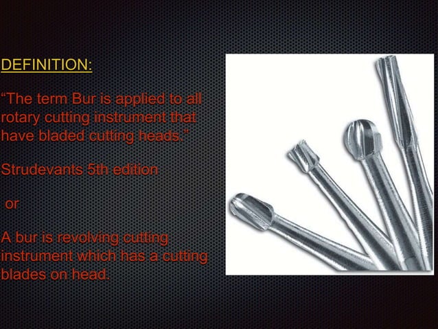 Burs in dentisty ashish | PPTX | Oral care | Personal Care