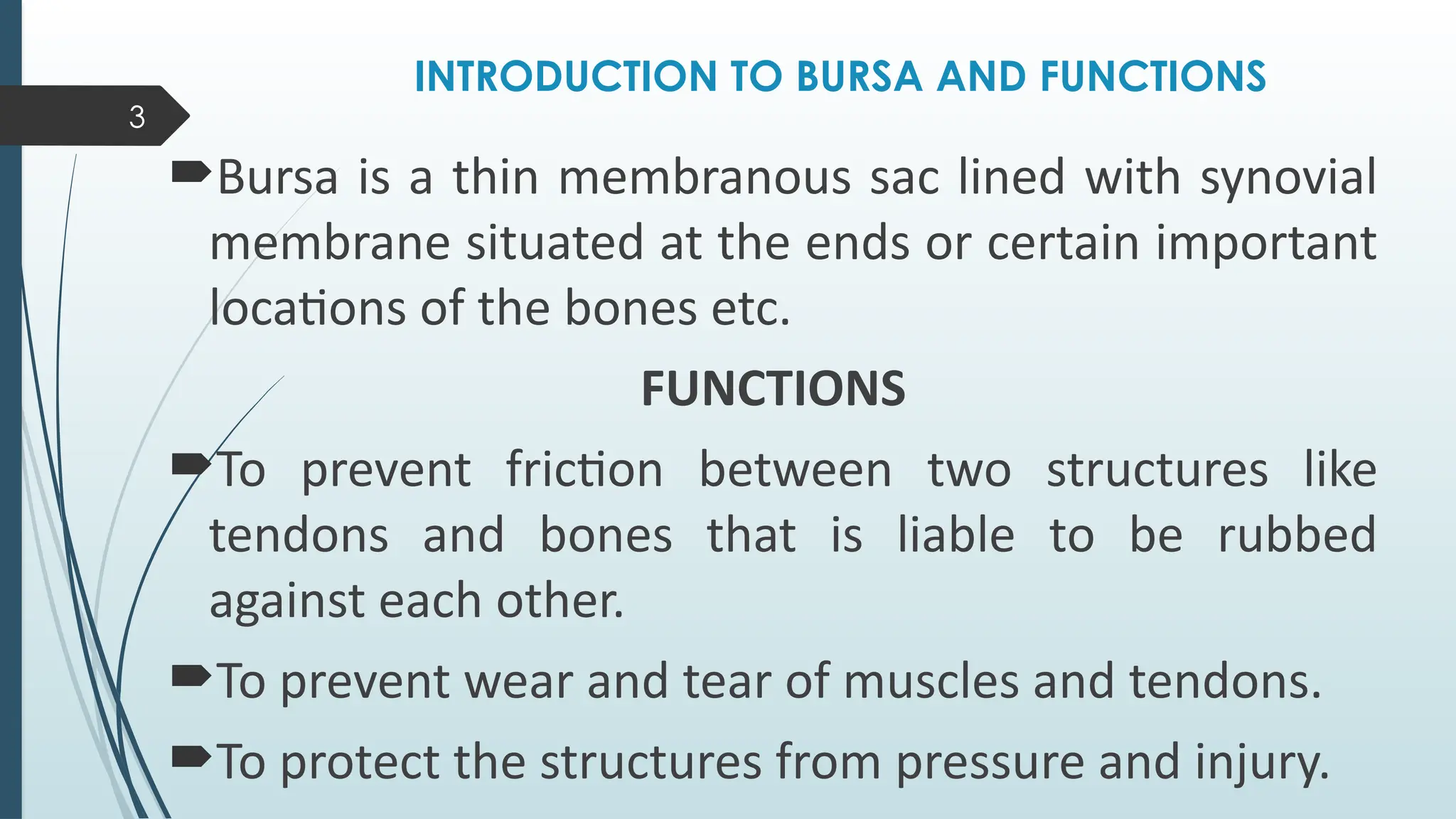 bursitis-definition, causes, risk factorsmedical management | PPTX
