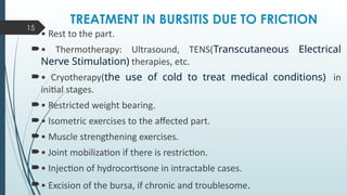 bursitis-definition, causes, risk factorsmedical management | PPTX