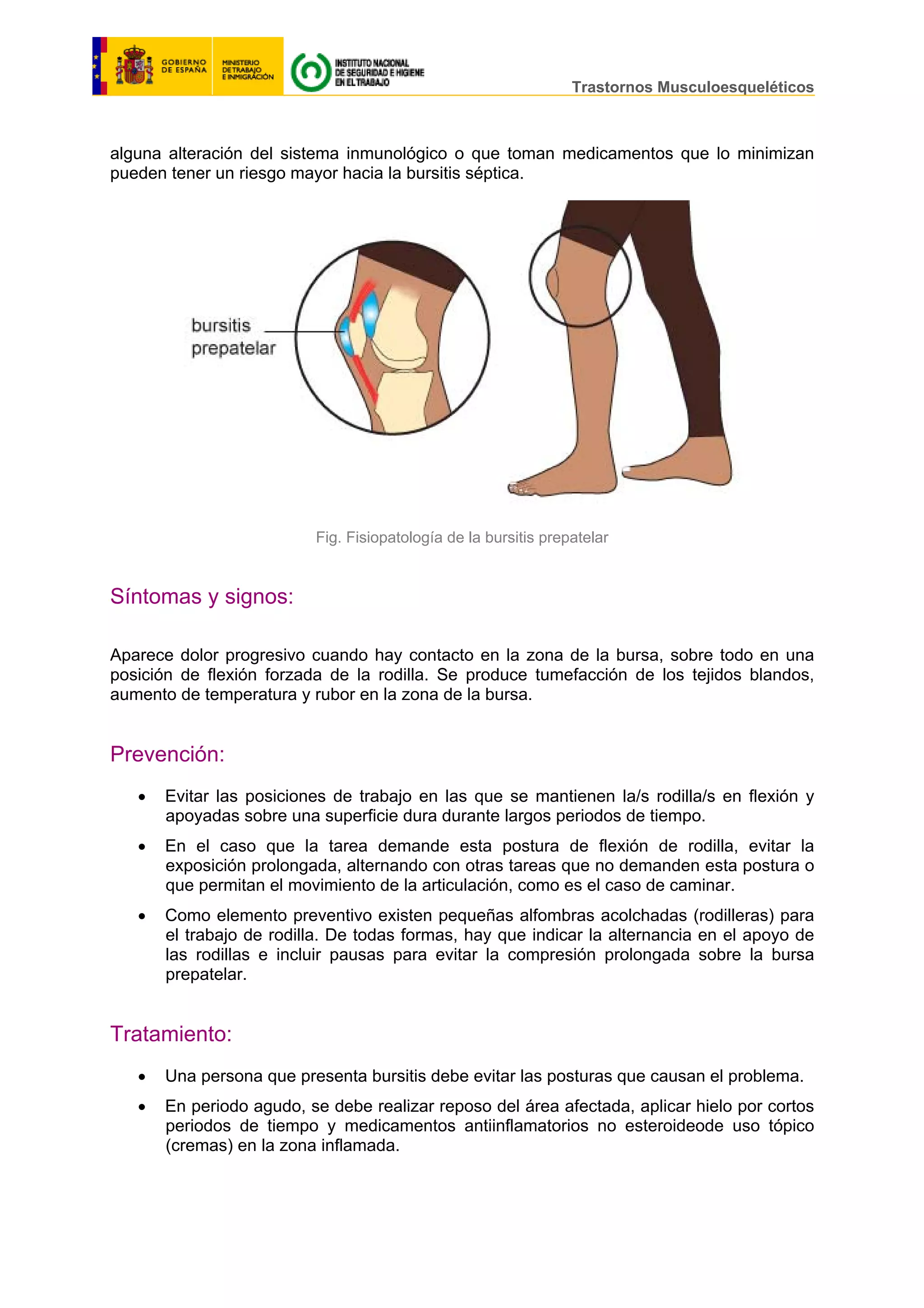 Bursitis prepatelar | PDF | Bone and Joint Conditions | Diseases and ...