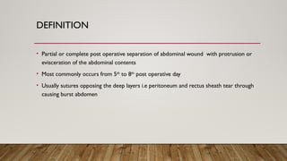 Burst Abdomen according to an article.ppt
