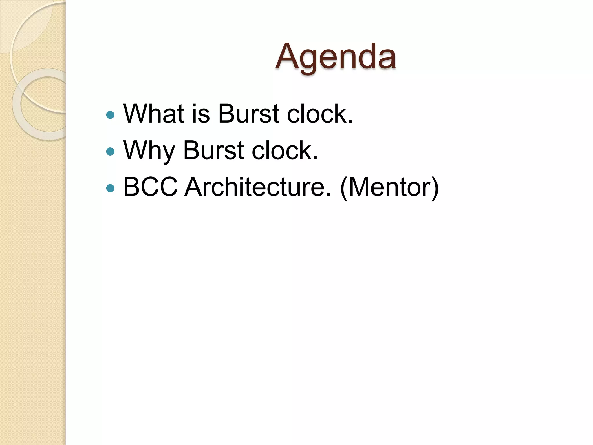 Burst clock controller | PPT
