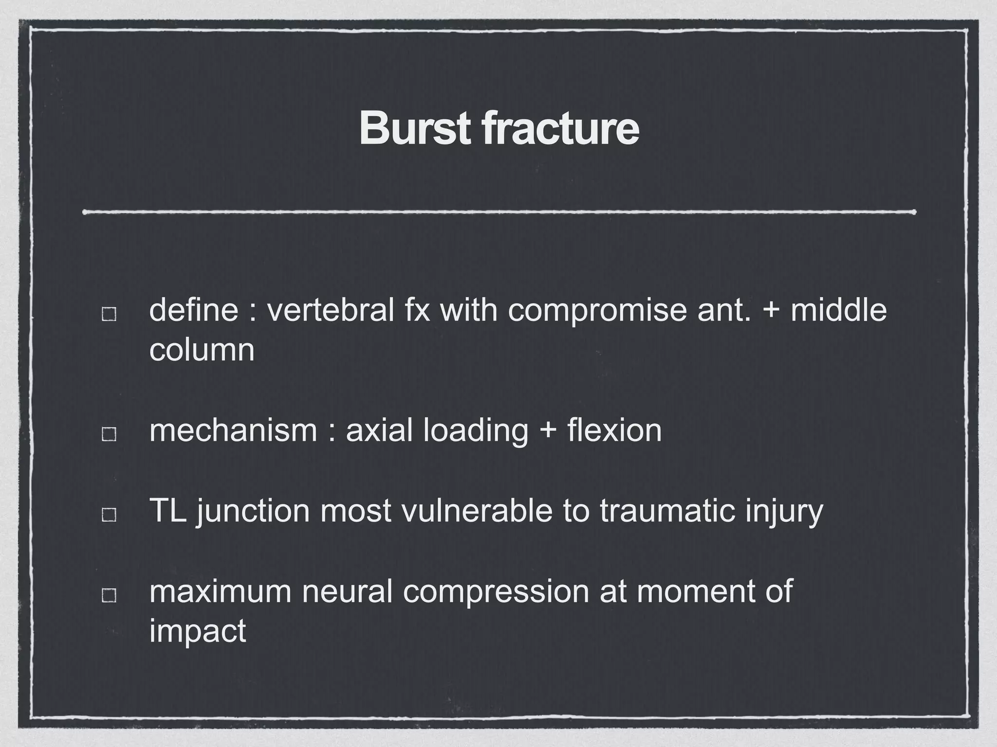 Burst fracture | PPTX