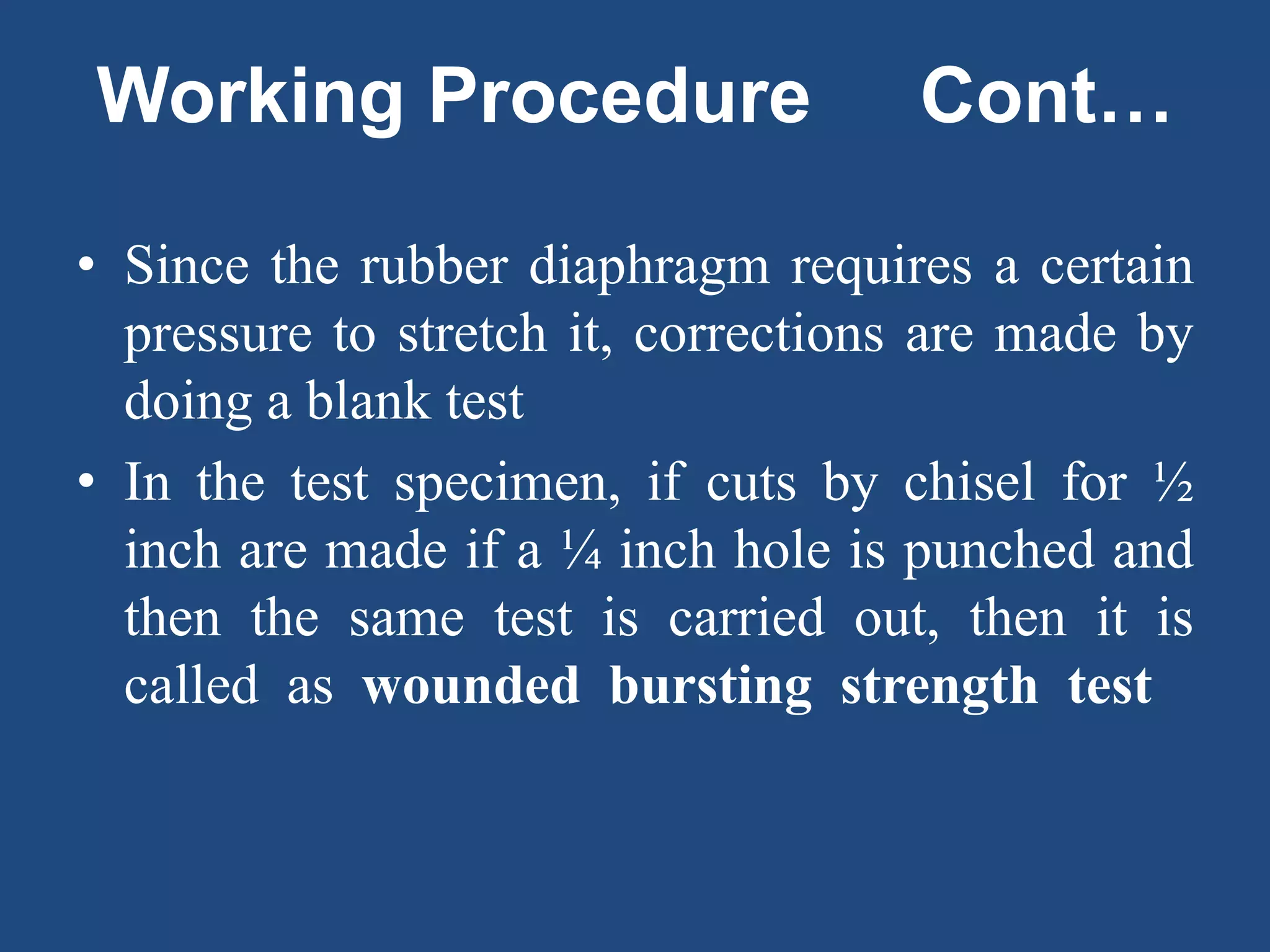 Bursting strength test | PPTX