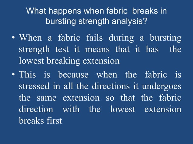 Bursting strength test | PPTX | Physics | Science