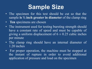 Bursting strength test | PPTX