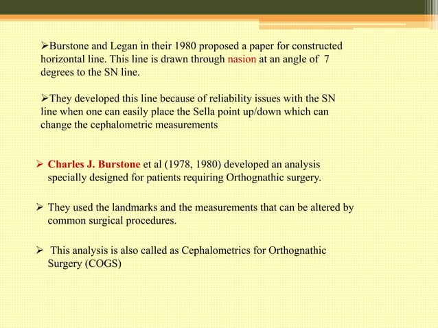 BURSTONE ANALYSIS : C.O.G.S ( HARD & SOFT TISSUE) | PPTX | Dental ...