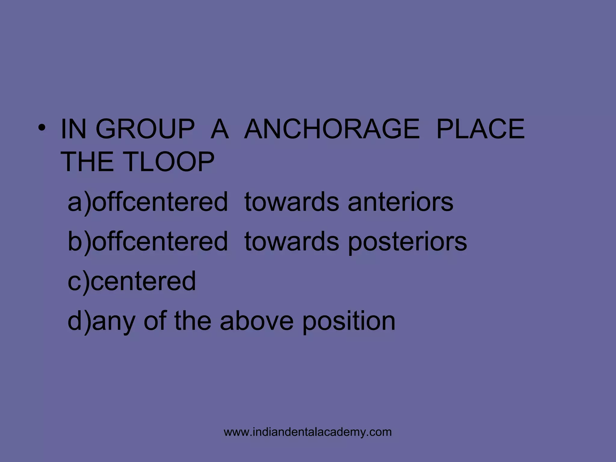 Burstone’s T Loop | PPT