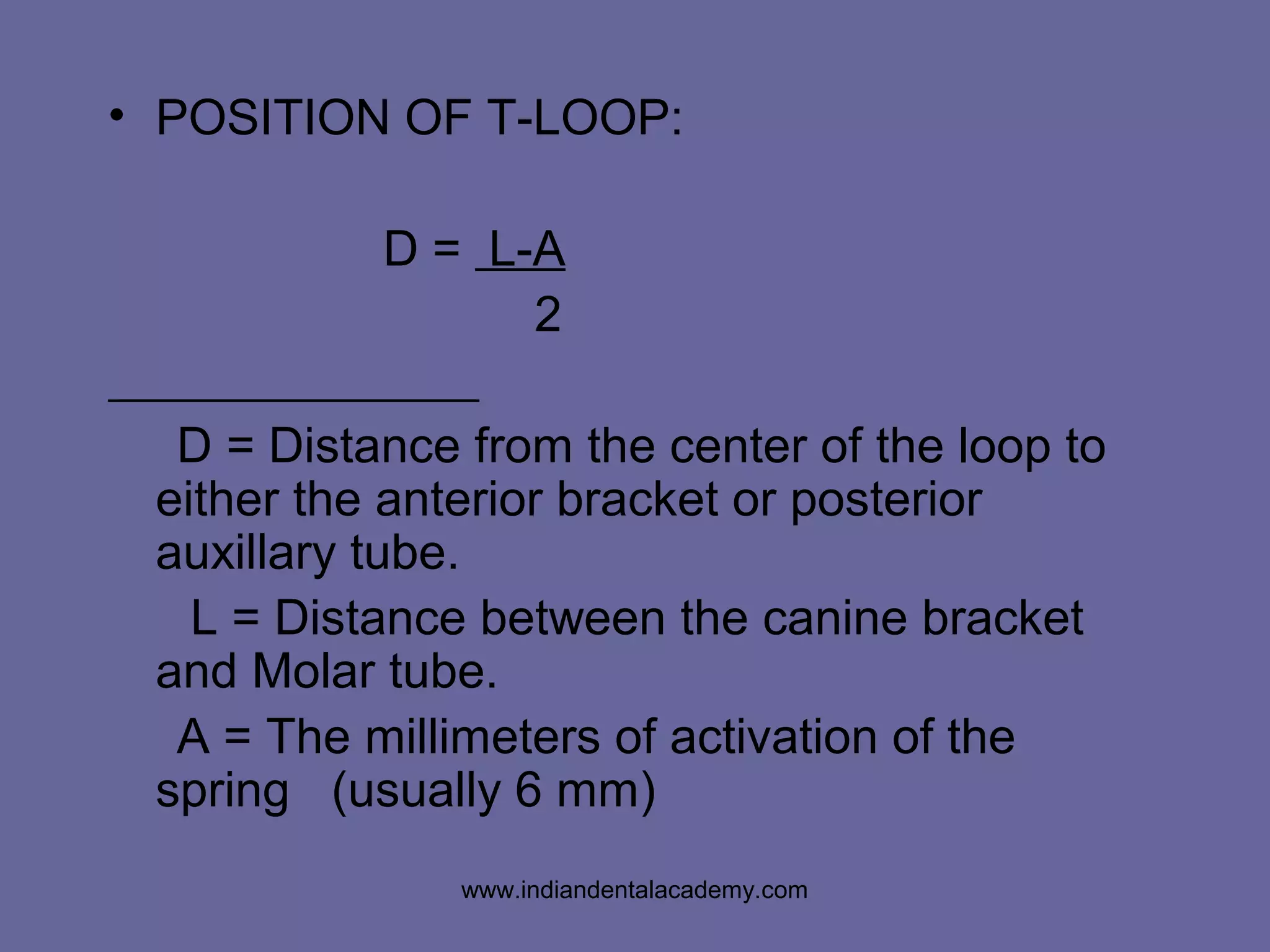 Burstone’s t loop | PPT