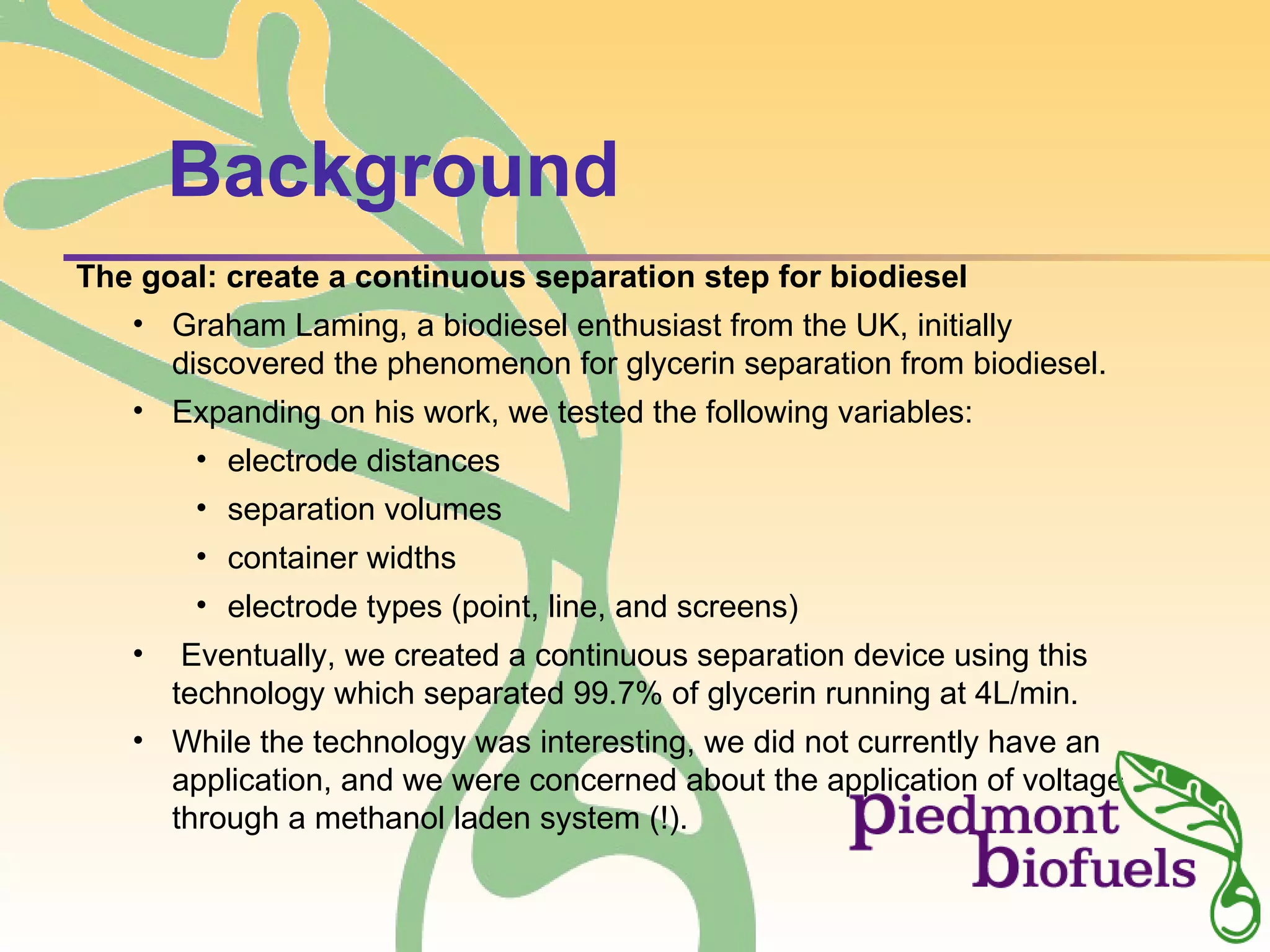 High Voltage Separation of Glycerol | PPT | Chemistry | Science