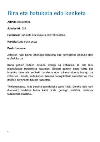 Buru kalkulua kartekin | PDF