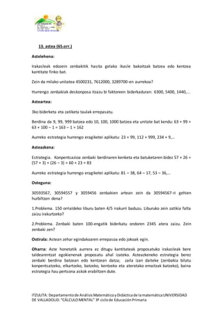 Buruko kalkulua eurena | PDF