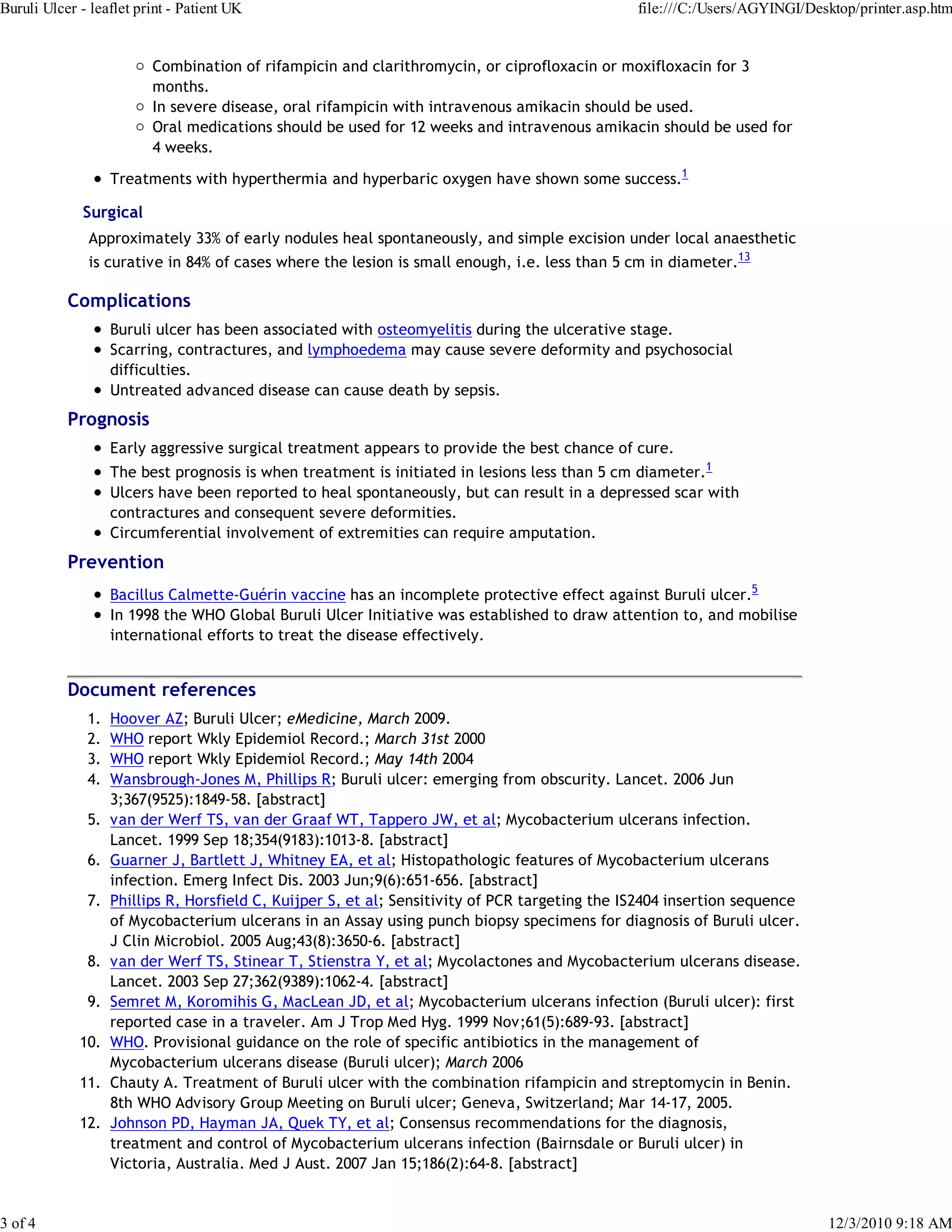 Buruli ulcer leaflet prin... | PDF