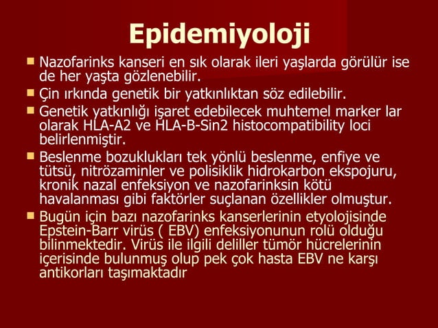 Burun ve paranazal sinüs, nazofarinks kanserleri (fazlası için www ...