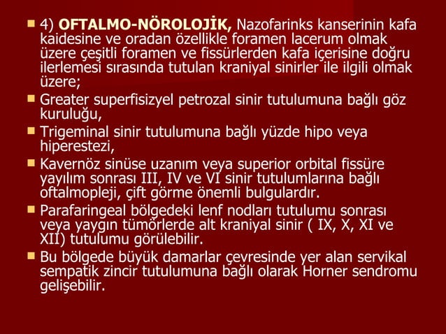 Burun ve paranazal sinüs, nazofarinks kanserleri (fazlası için www ...
