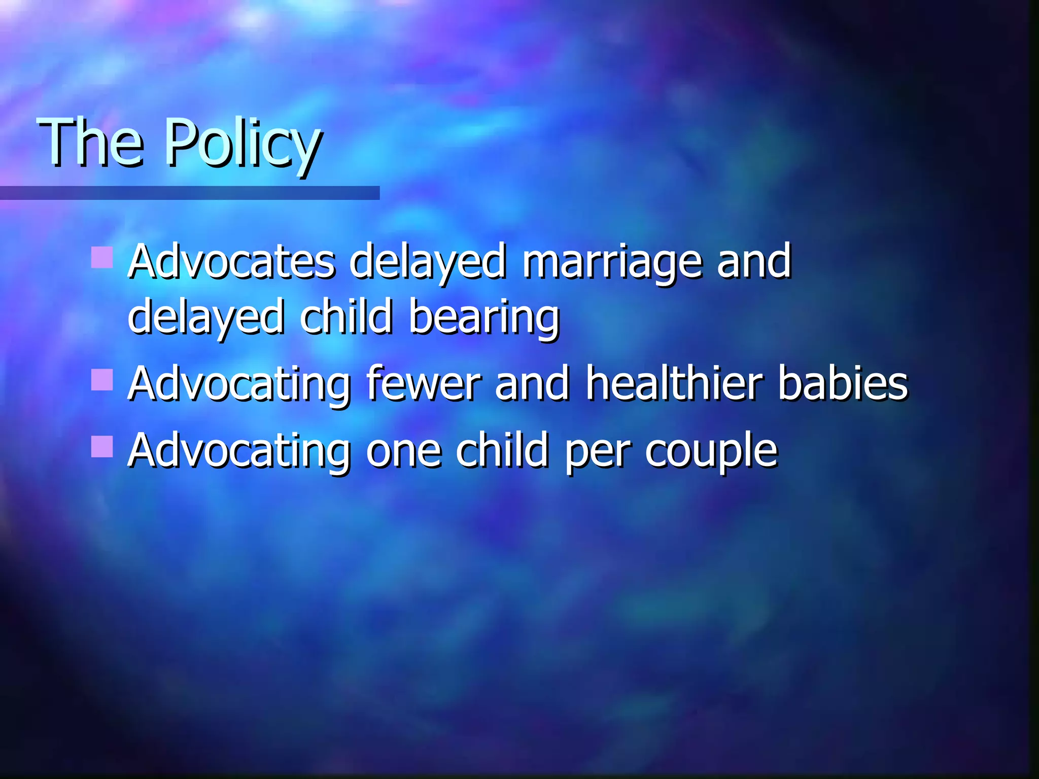 China's One Child Policy | PPT