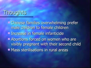 China's One Child Policy | PPT