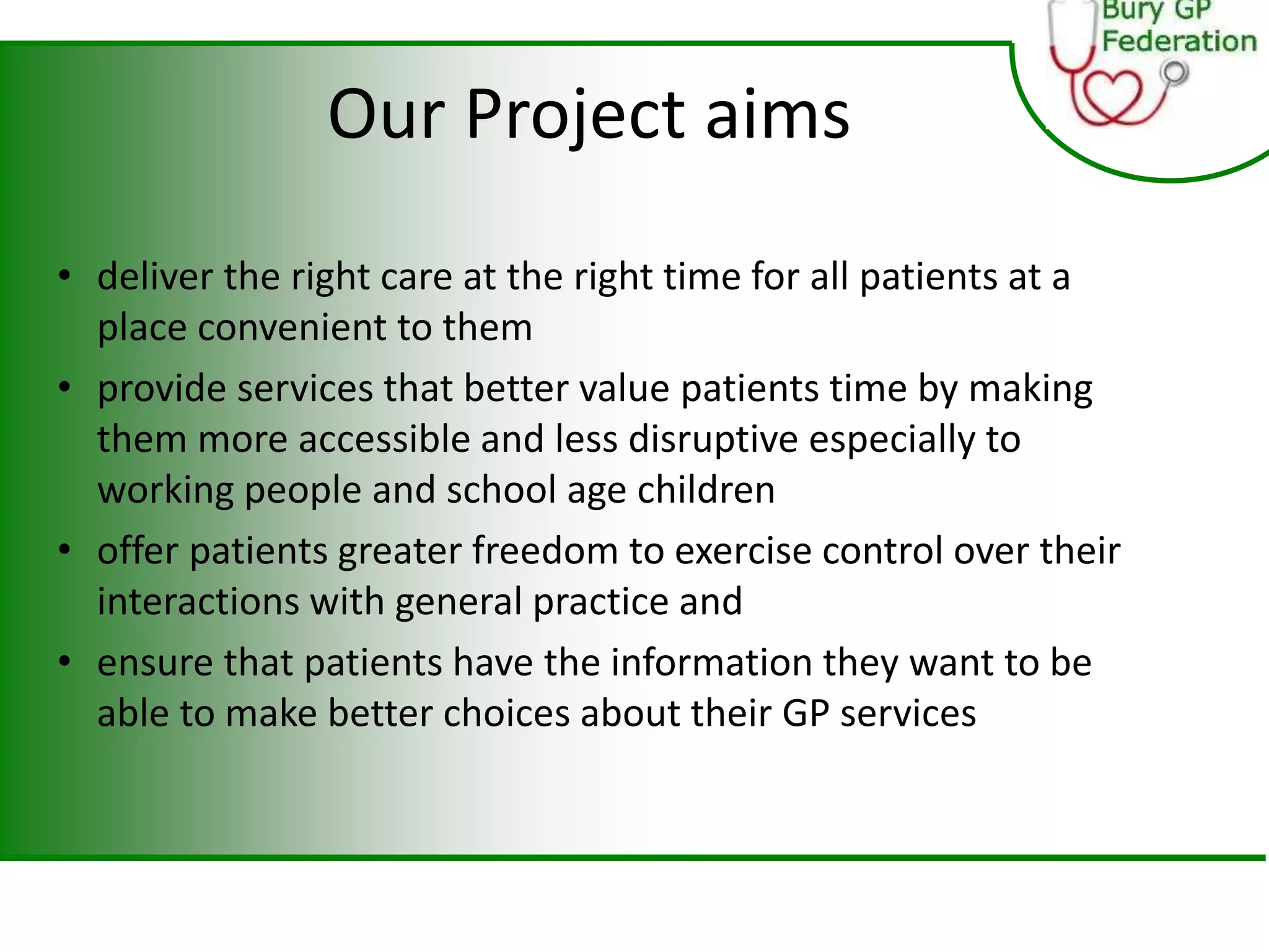 Bury Easy-GP project | PPTX