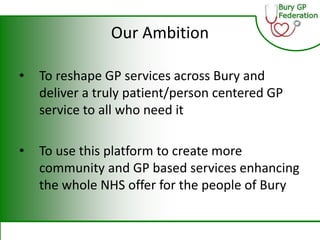 Bury Easy-GP project | PPTX