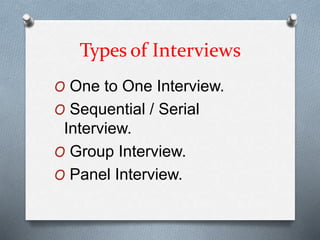 Interview and it's Various Types | PPTX