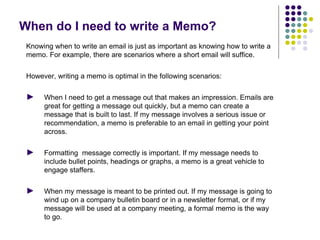 Memo writting | PPT