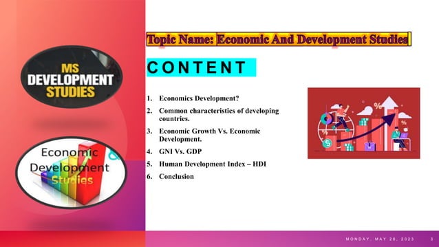Economic & Development Studies. | PPTX