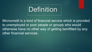 Impact of micro credit on poverty alleviation | PPTX | Government ...