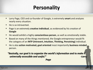 Larry Page - An inspiring corporate leader | PPT