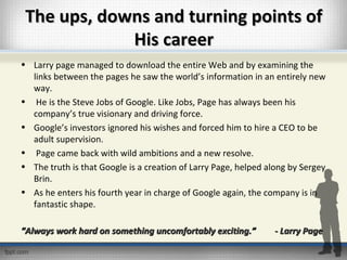 Larry Page - An inspiring corporate leader | PPT