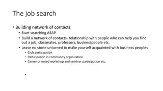 Conducting a winning job campaign | PPTX