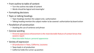 Preparing informative and influential report | PPTX