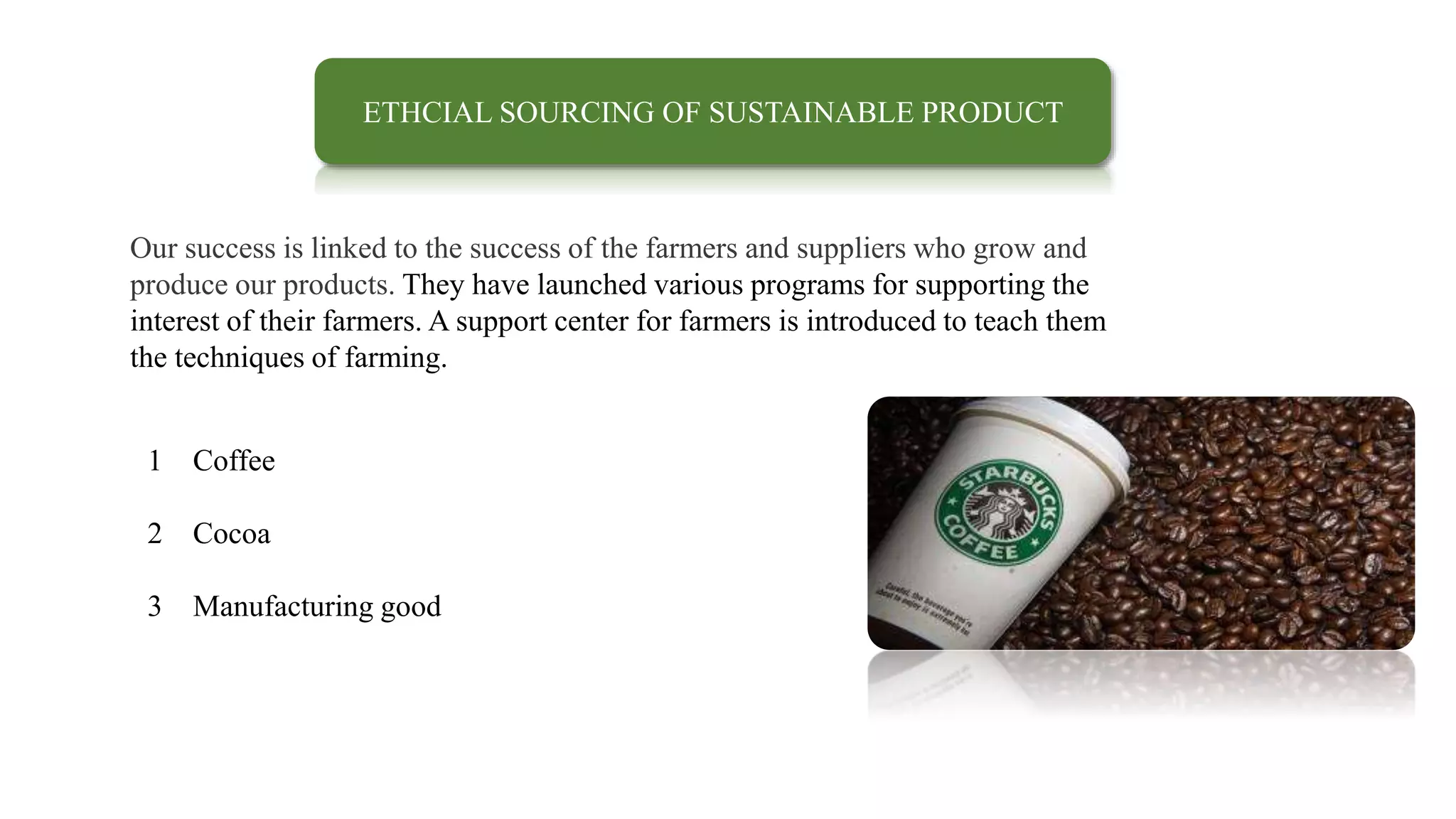 corporate social responsibilities(CSR) of star bucks | PPTX