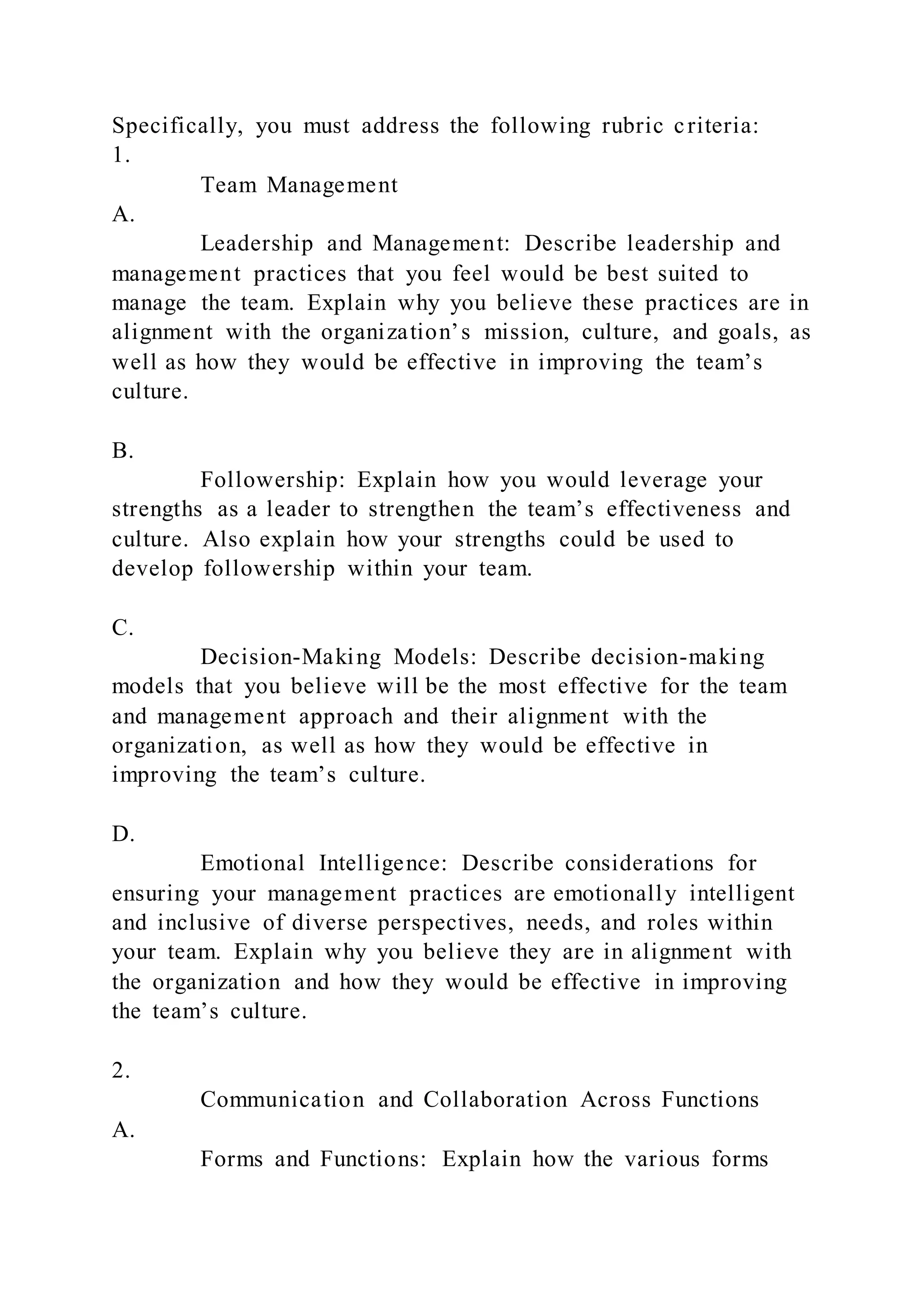 BUS 210 Project One Management Brief Overview The S | DOCX