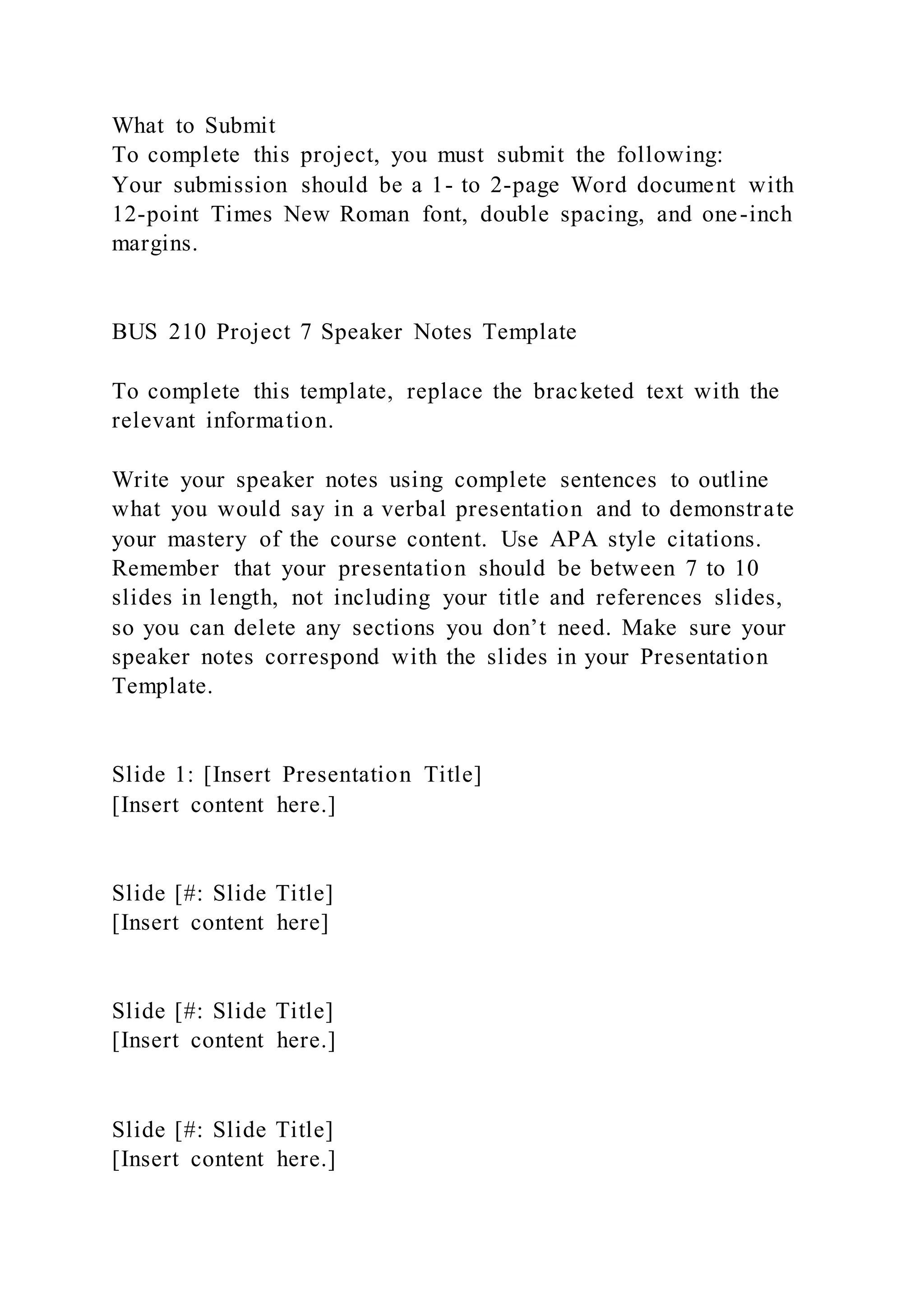 BUS 210 Project One Management Brief Overview The S | DOCX