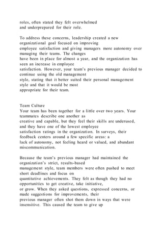 BUS 210 Project One Management Brief Overview The S | DOCX