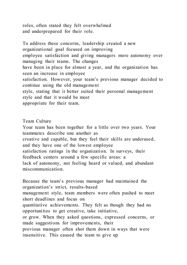 BUS 210 Project One Management Brief Overview The S | DOCX