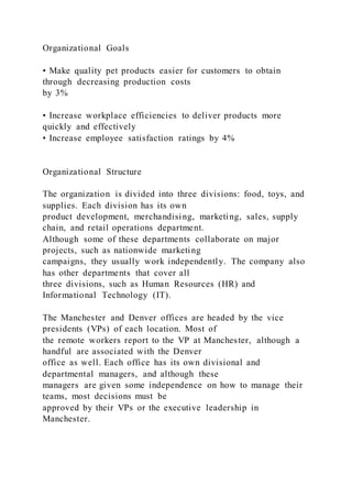 BUS 210 Project One Management Brief Text-Only VersionOrganizati | DOCX