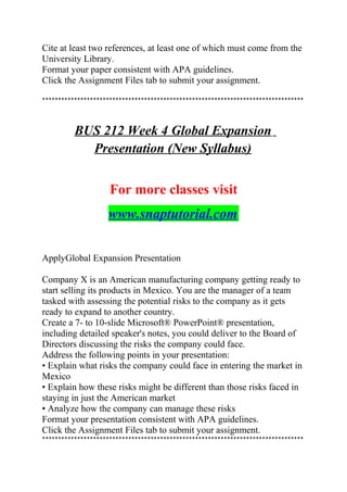 Bus 212 Effective Communication / snaptutorial.com