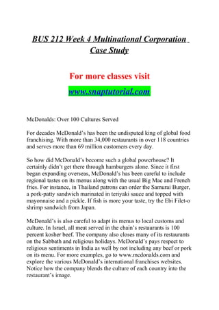 Bus 212 Effective Communication / snaptutorial.com